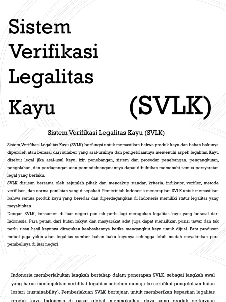 Sistem Verifikasi Legalitas Kayu | PDF