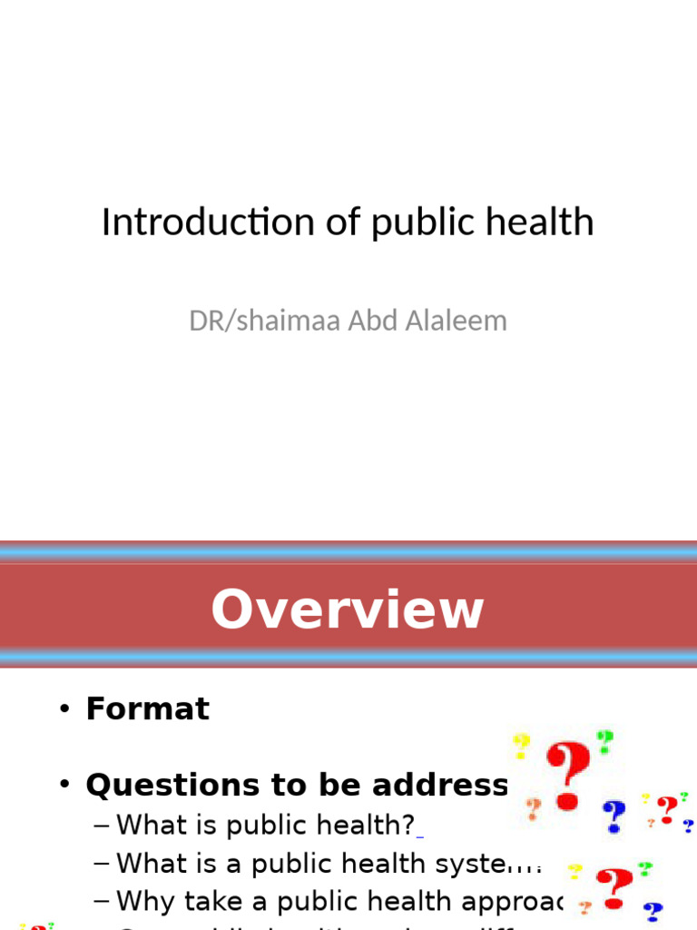 Introduction of Public Health | PDF
