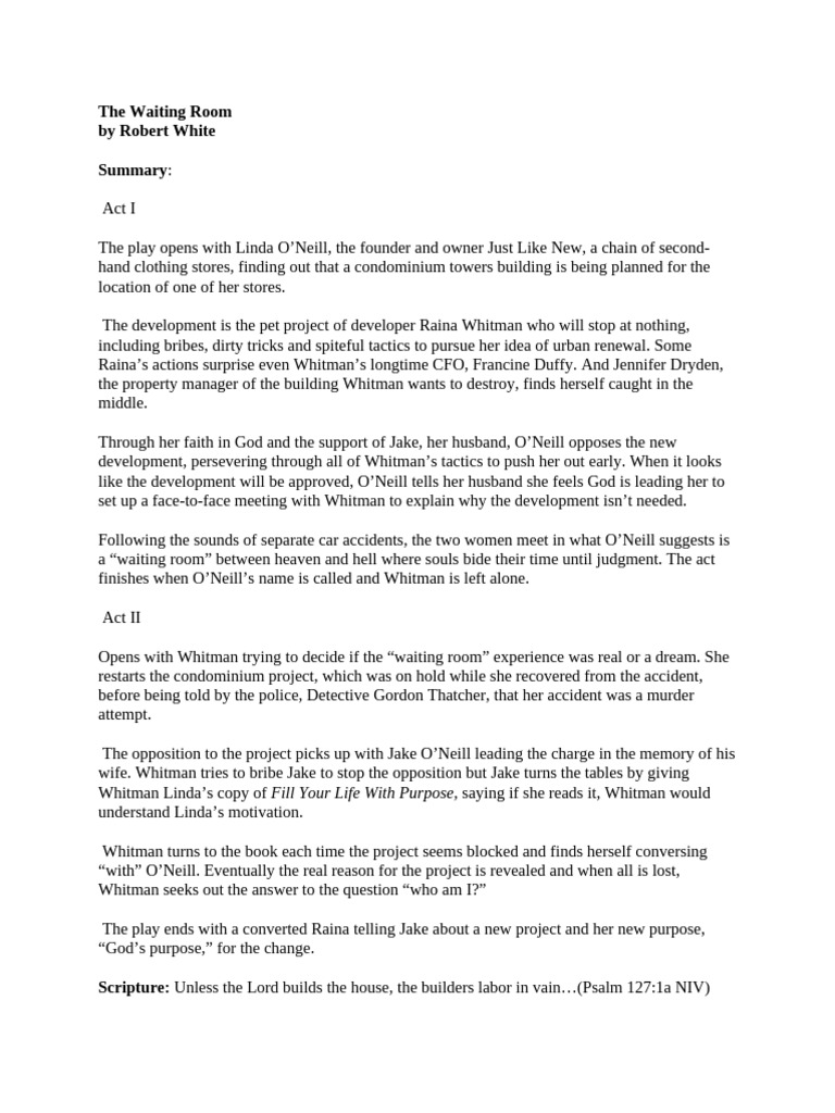 The Waiting Room Part Script | PDF