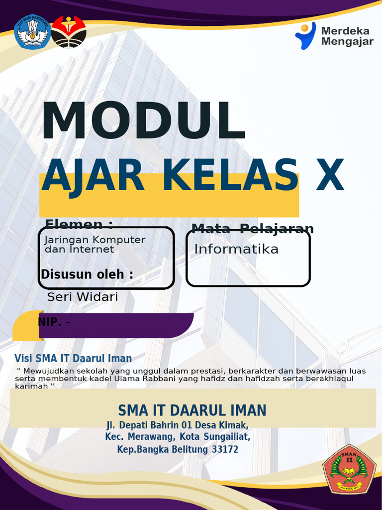 Modul Ajar Informatika - Jaringan Komputer Dan Internet - Fase E | PDF