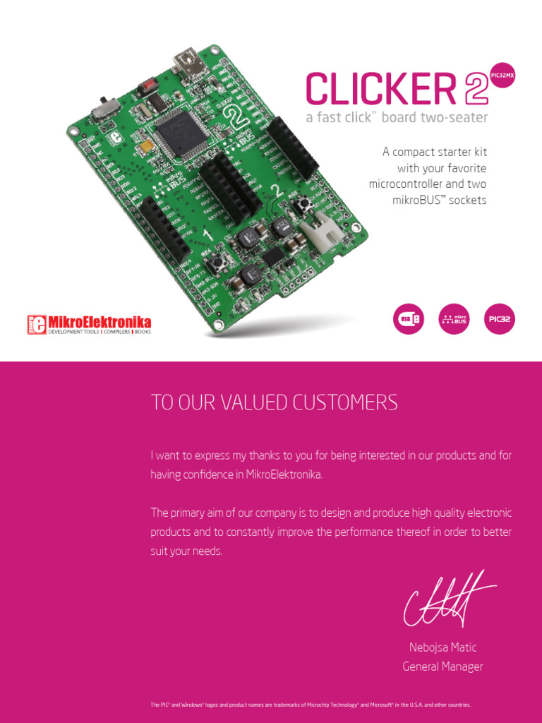 Clicker 2 Pic32mx Manua | PDF