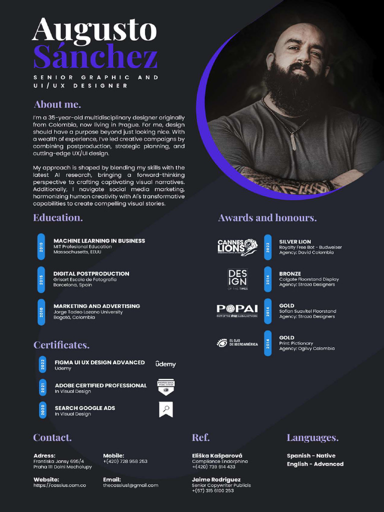 CV Augusto Sanchez - Senior Designer - Compressed | PDF