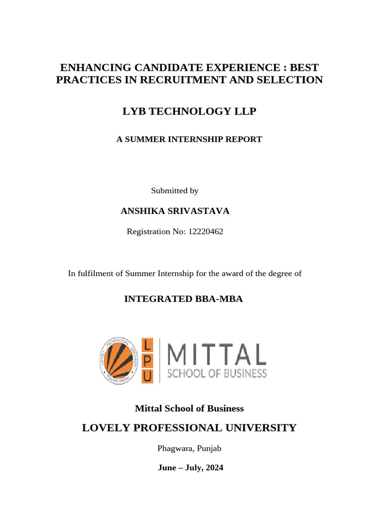 Internship Report | PDF