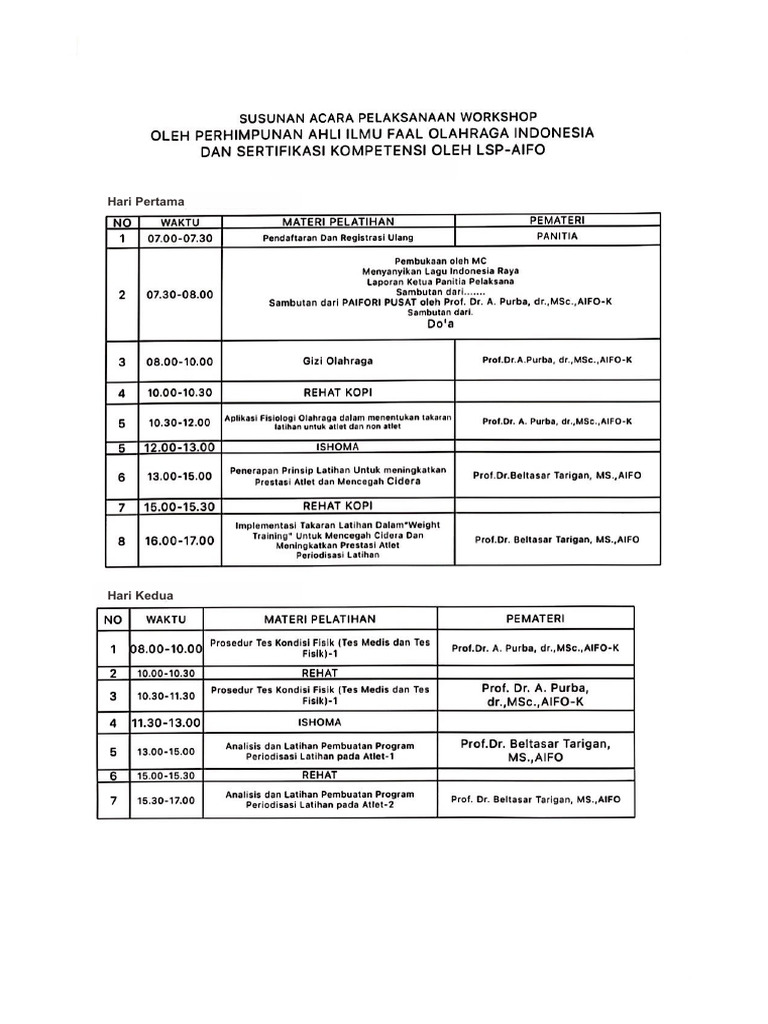 Inside - Jadwal Workshop Dan Uji Kompetensi 2024-1 | PDF