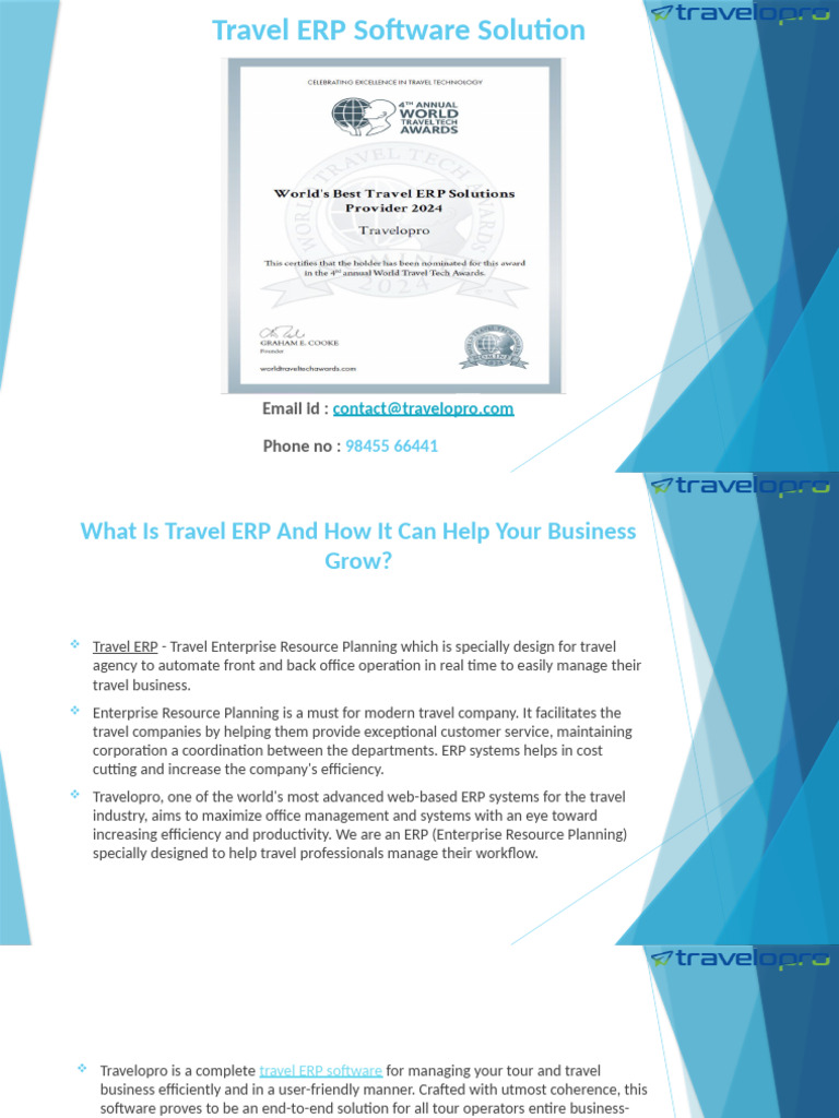 Travel ERP Software Solution | PDF