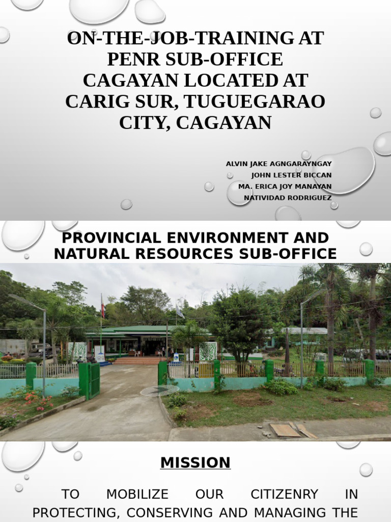 On-The-Job-Training at Penr Sub-Office Cagayan Located at Carig Sur, Tuguegarao City, Cagayan | PDF