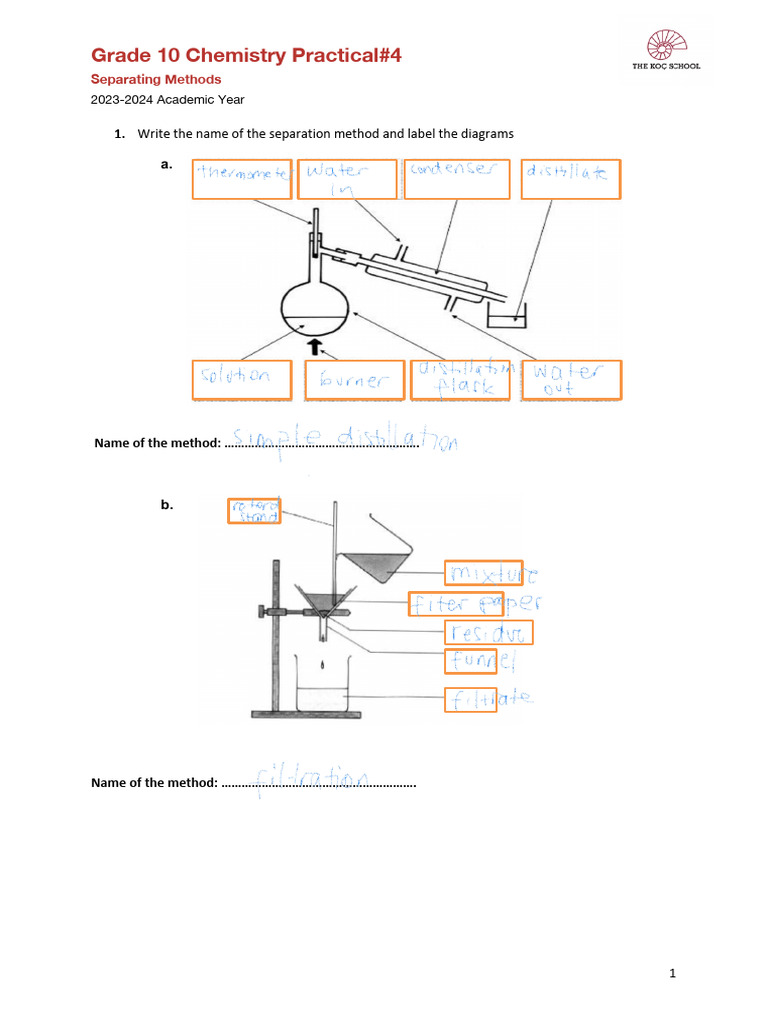 Practical#4-separation methods | PDF Practical#4-separation methods | PDF
