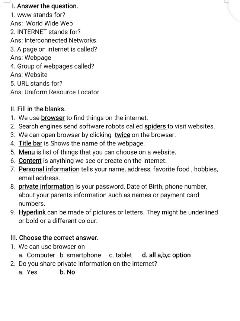 Worksheet Grade 2 | PDF