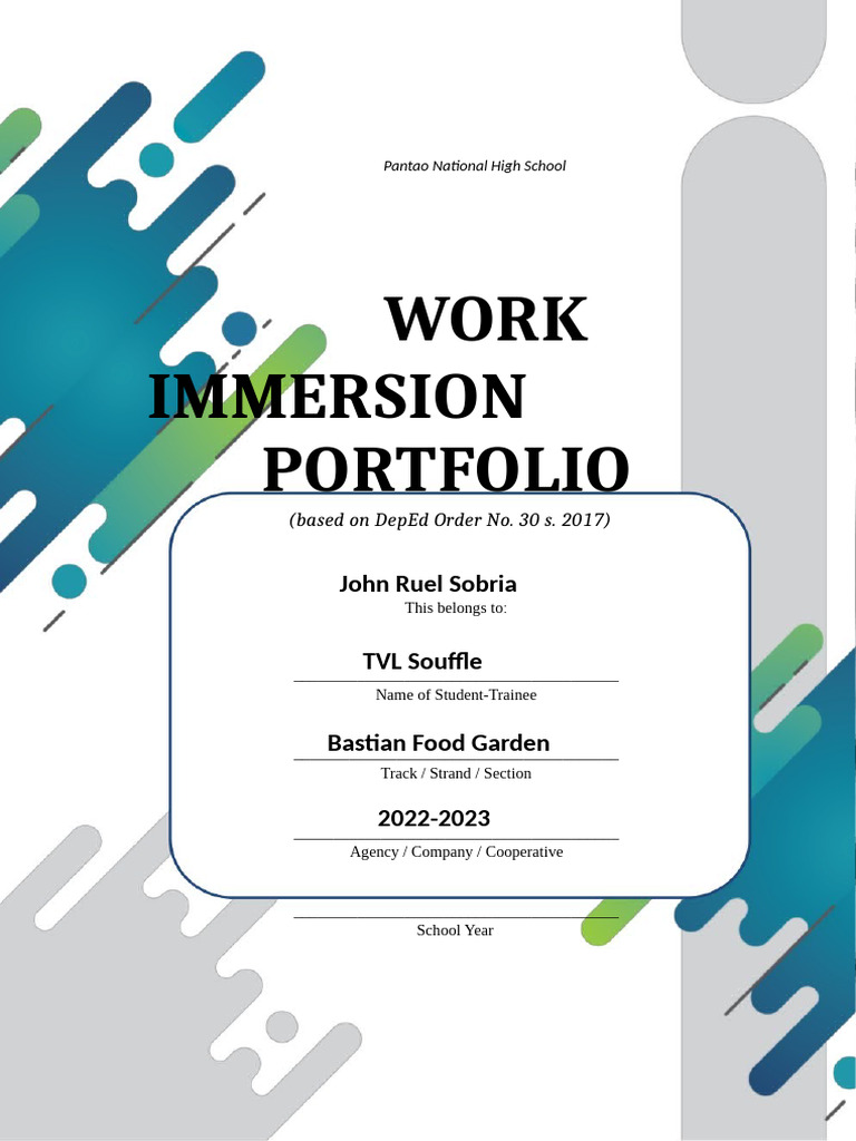 Work Immersion Template 2 | PDF