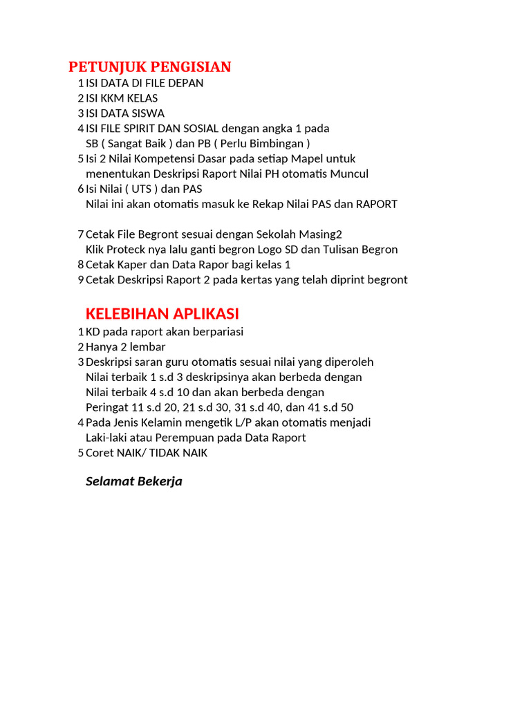 Raport Pat k13 Kelas 3a SMT 28 Juni 2024 | PDF