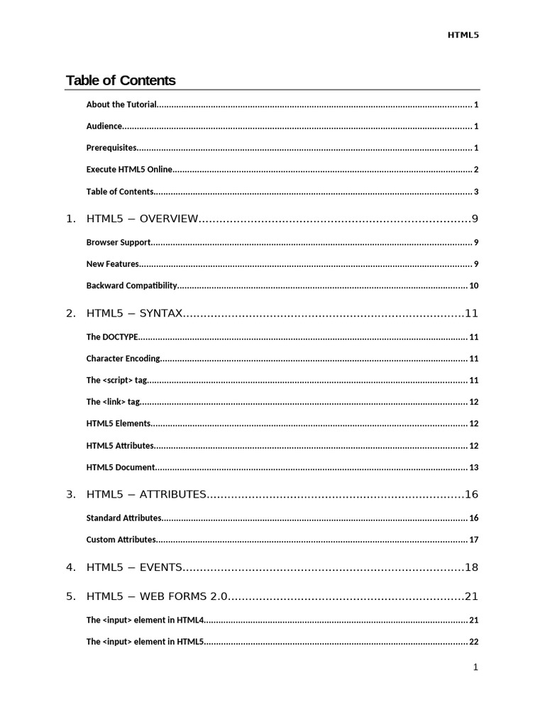 HTML5 With Examples | PDF