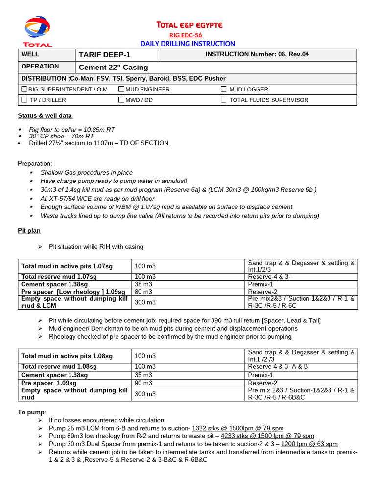 Cement 22 Casing | PDF | Casing (Borehole) | Pump