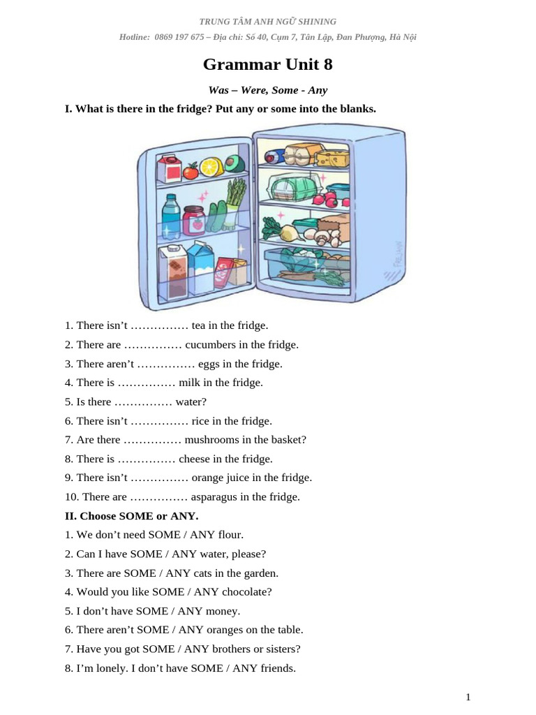 Grammar Unit 8 | PDF