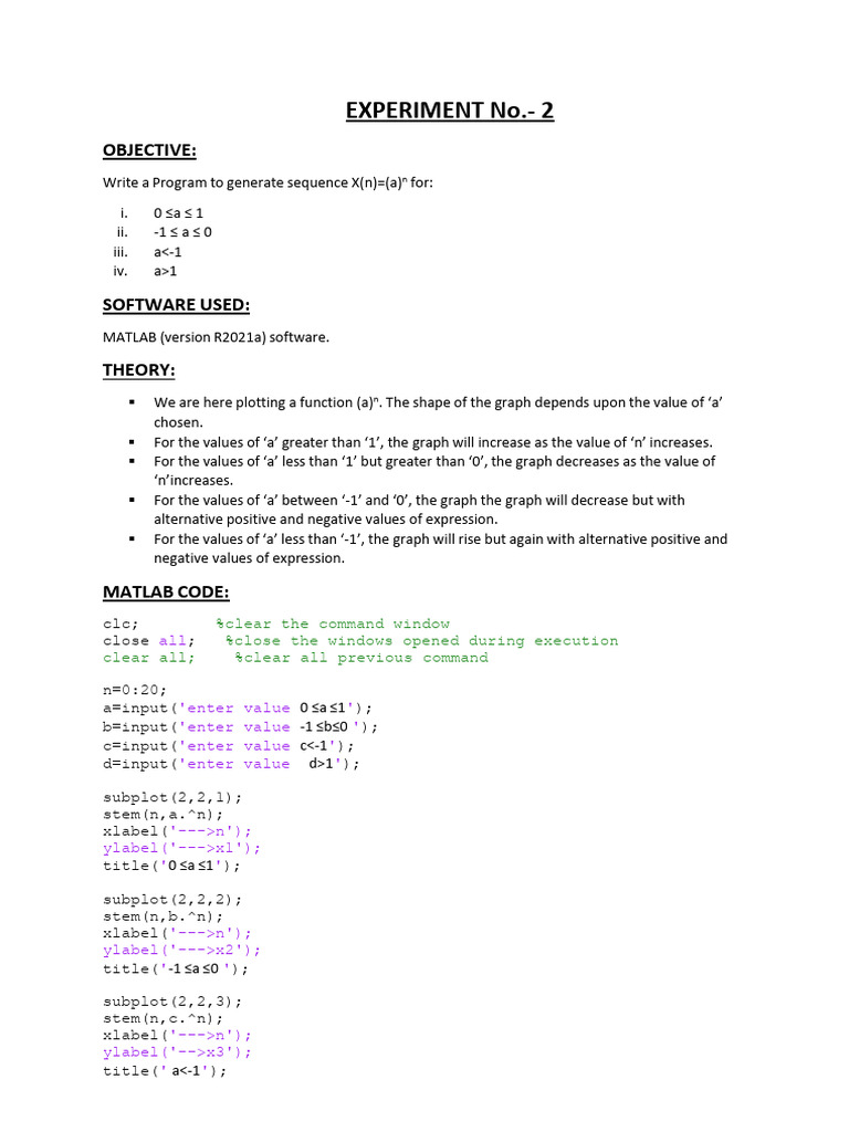 Expriment 02 | PDF