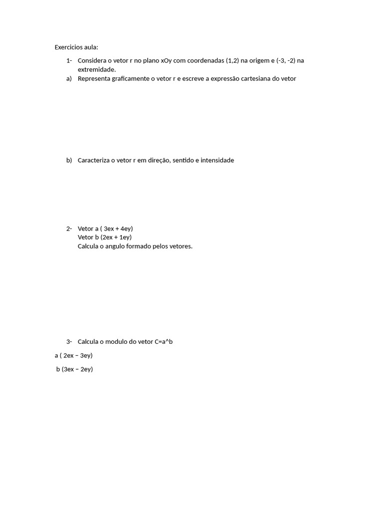 Exercicios aula | PDF