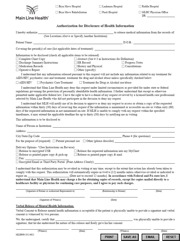 Authorization Disclosure Health Info | PDF Authorization Disclosure Health Info | PDF