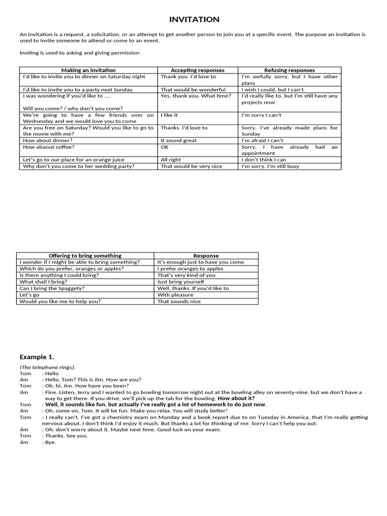 INVITING Expression | PDF