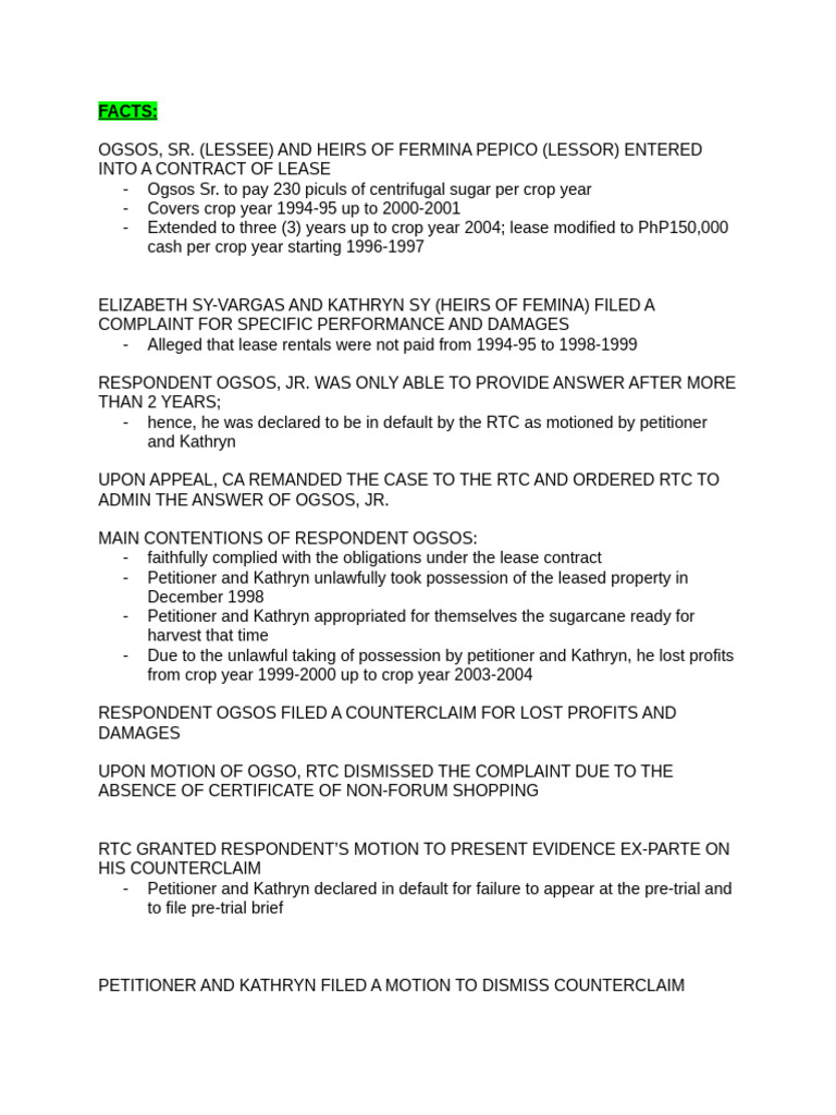 Lease Dispute: Counterclaim Analysis | PDF | Lease | Justice