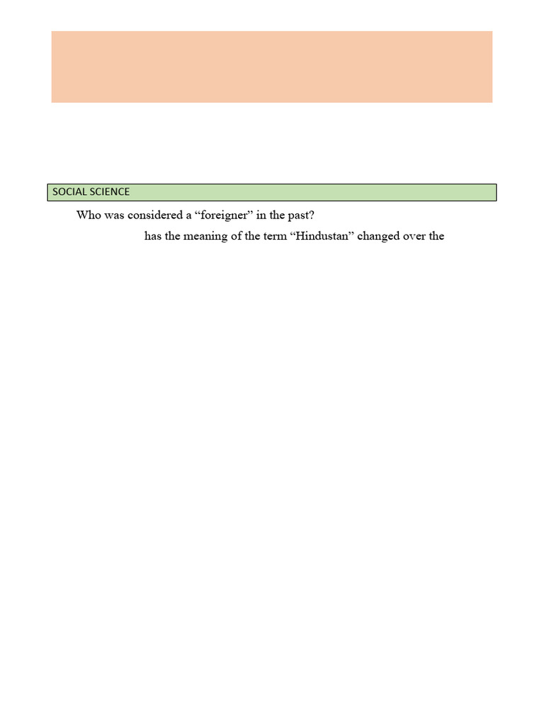 Class VII (Social Science) Summer Vacation HHW 2024-25 | PDF