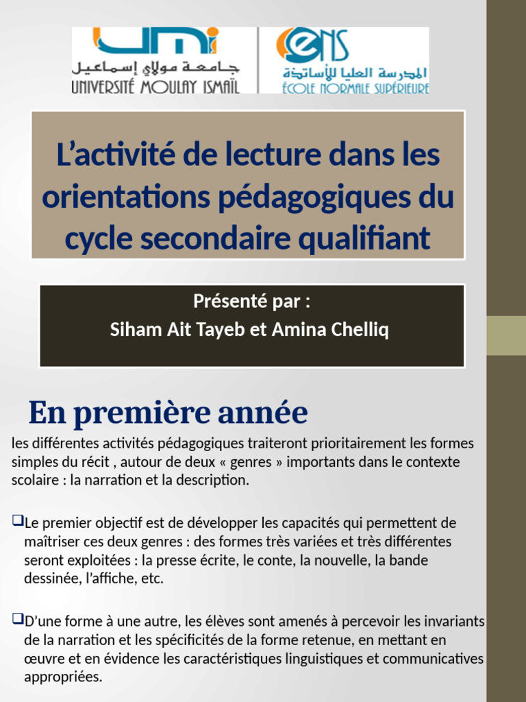 Activité de Lecture | PDF