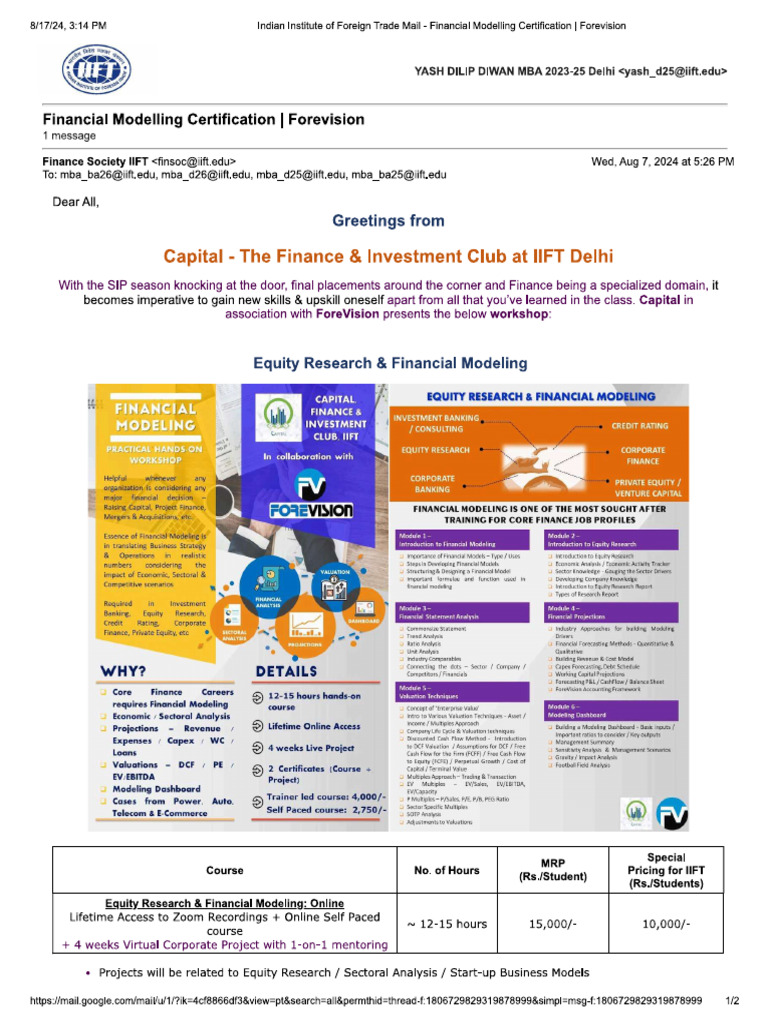 Financial Modelling | PDF