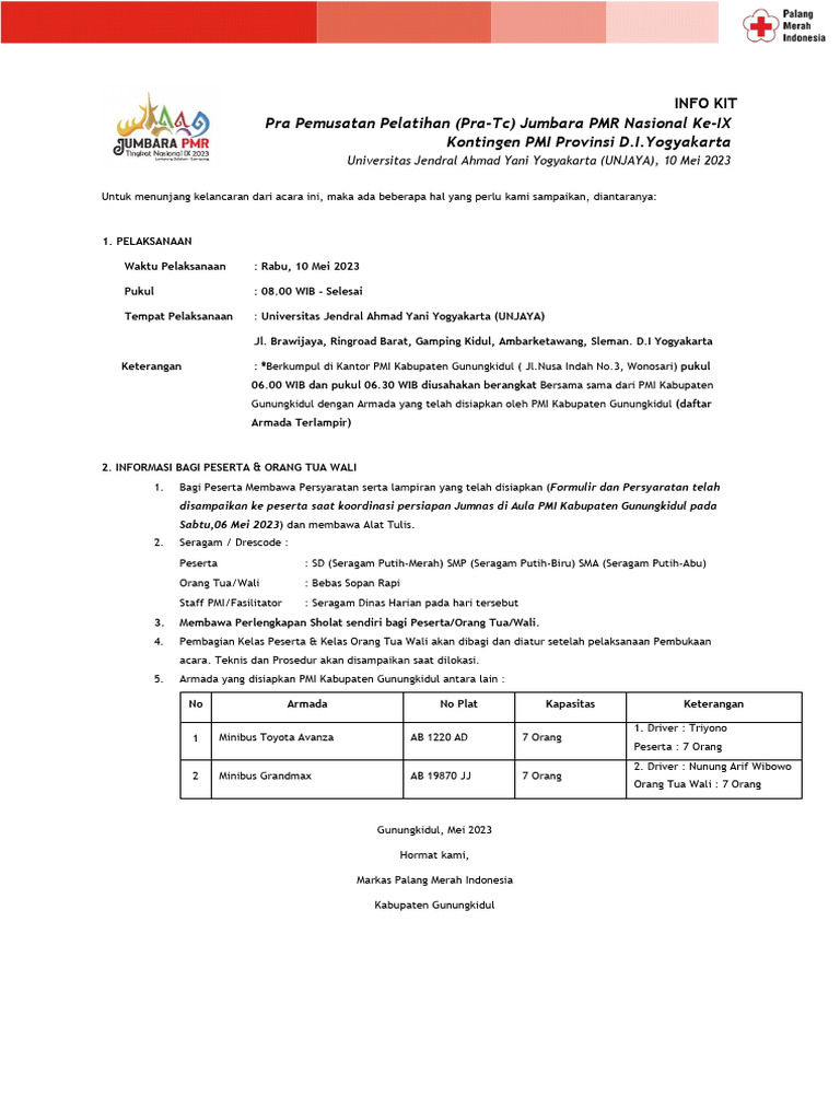 INFO KIT Debriefing Jumnas 23 | PDF