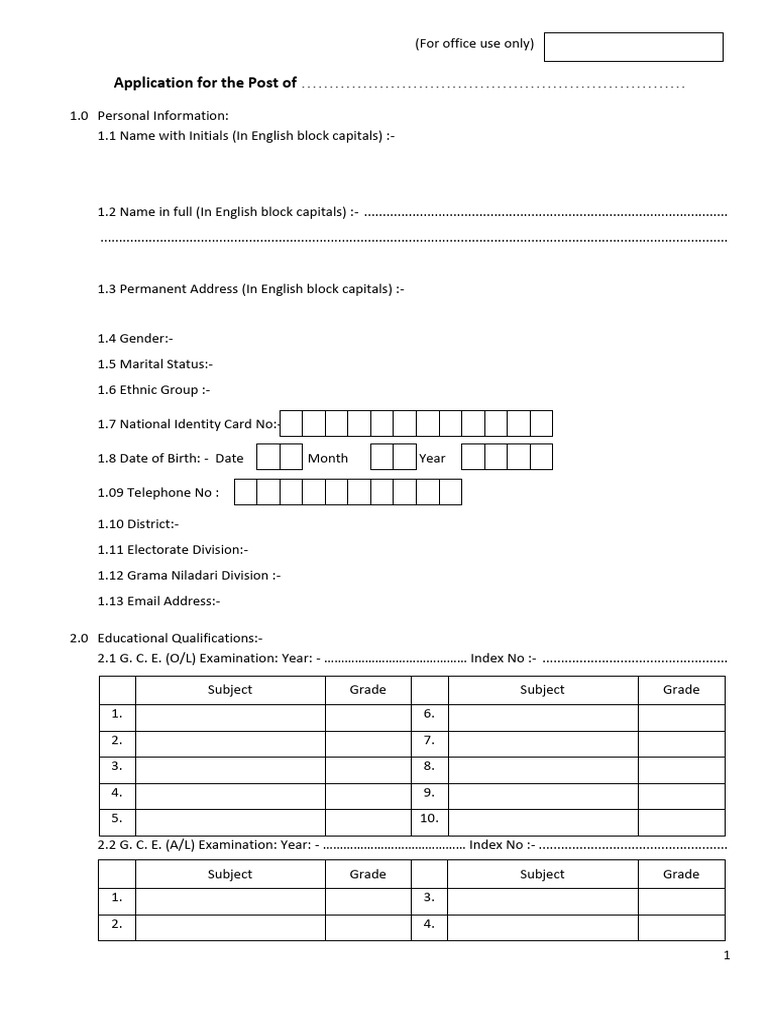 English Application - Graduate | PDF