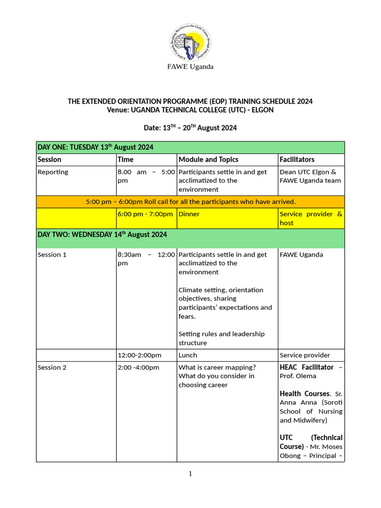 Final Programme For The Eop 2024 | PDF