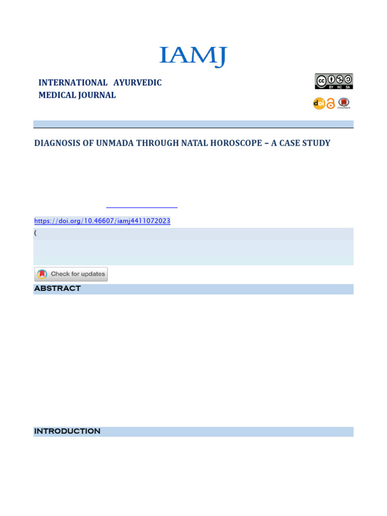 Unmada Medical Astrology | PDF