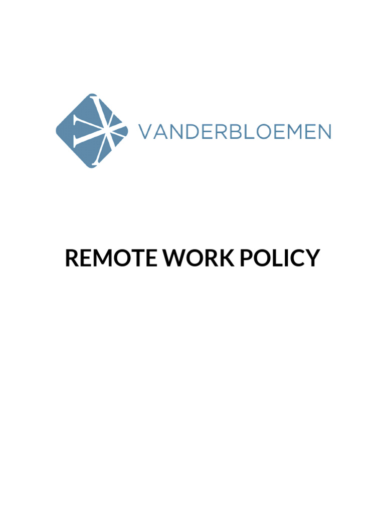 Webinar Copy - Remote Work Policy | PDF