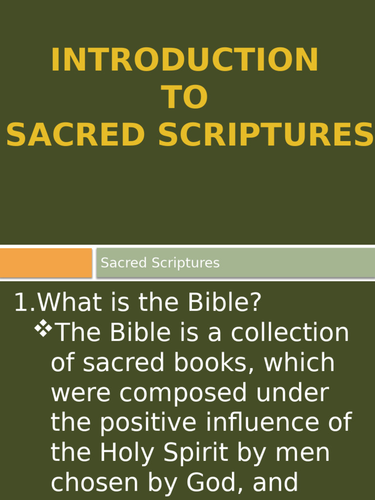 2.sacred Scriptures | PDF