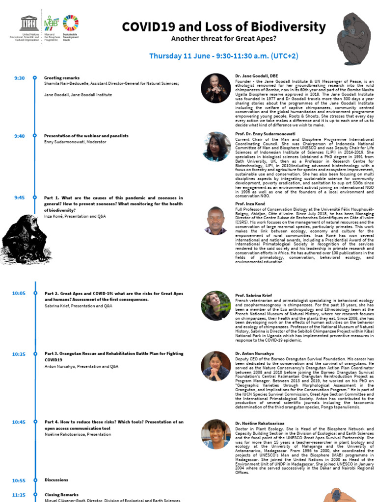 MAB. Webinar - Covid19 and Loss of Biodiversity - Programme - Final ...