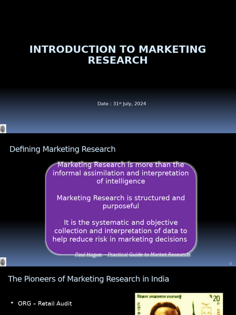 Intro To Marketing Research | PDF