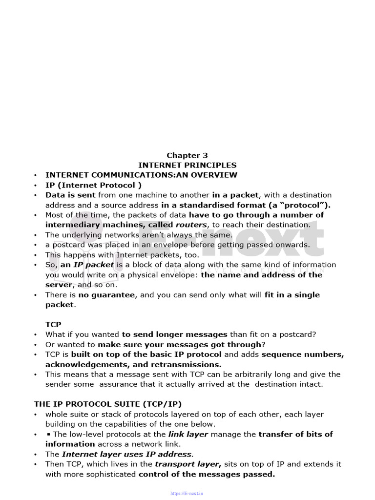 3 Internet Principles (E Next - In) | PDF