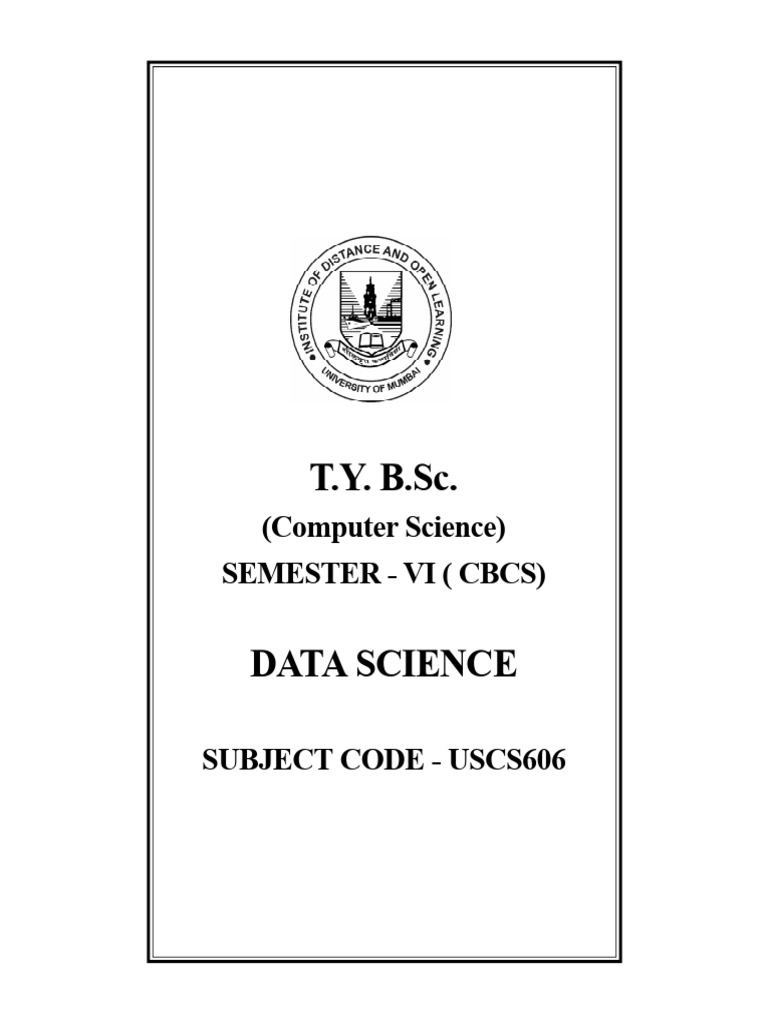 TYBSC CS Data Science | PDF TYBSC CS Data Science | PDF