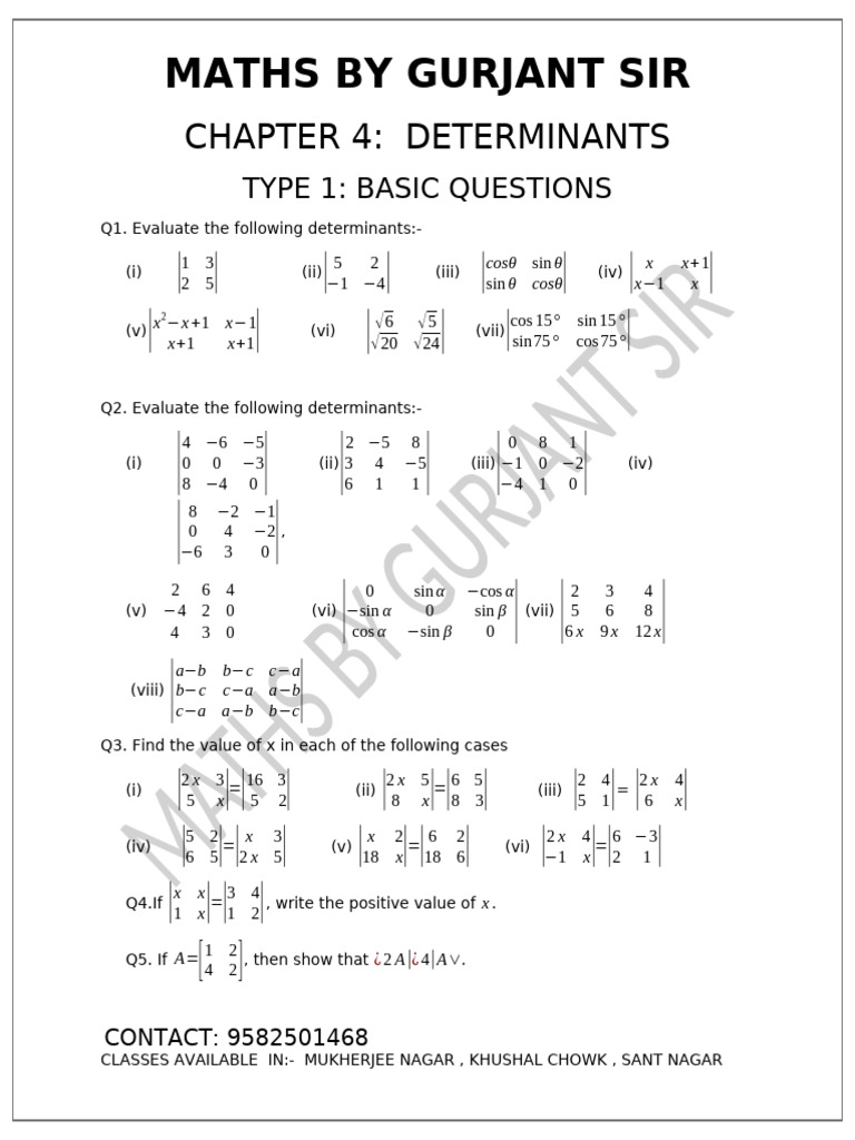 CHAPTER 4 DETERMINANTS (4) | PDF