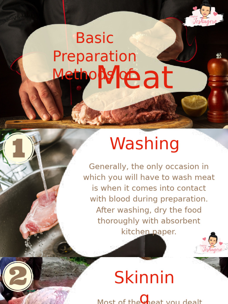 Basic Preparation Methods of Meat | PDF