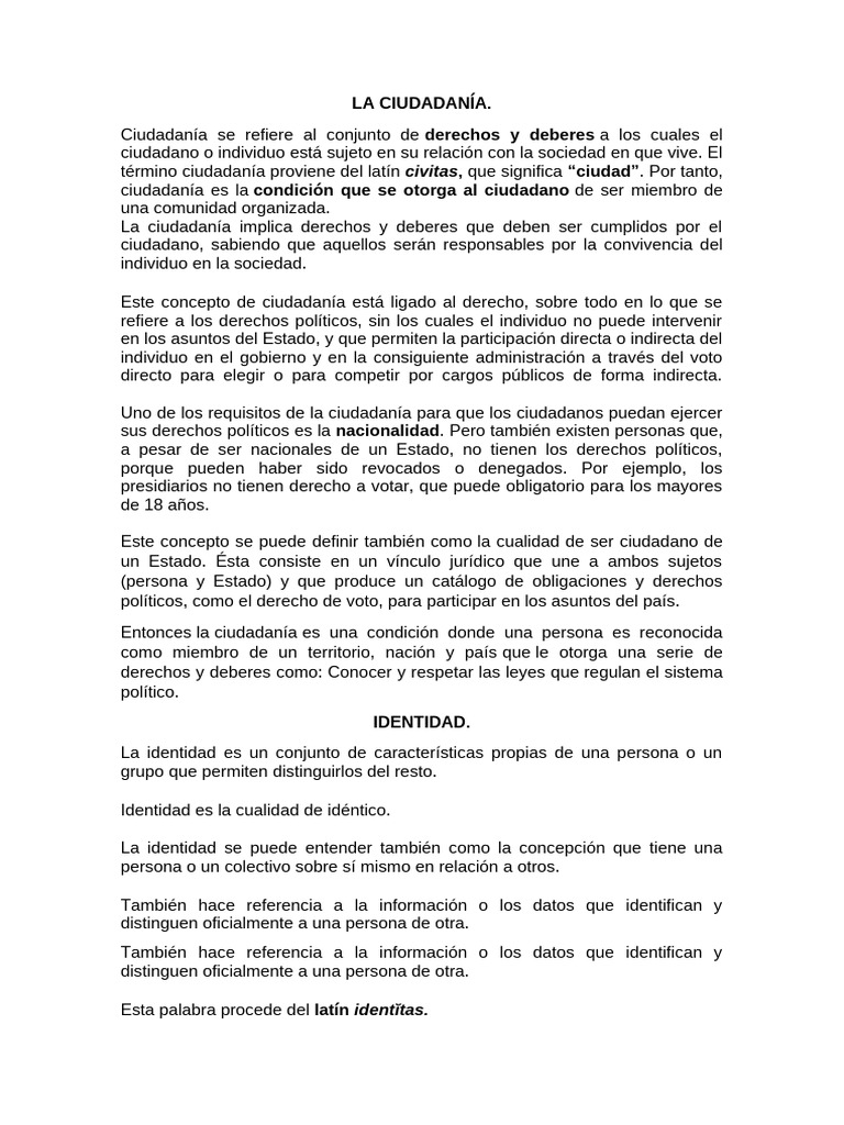 La Ciudadanía | PDF