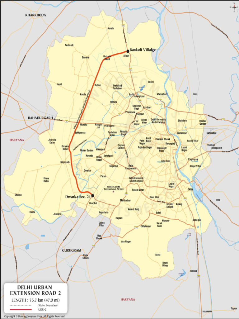Urban Extension Road 2 Map | PDF