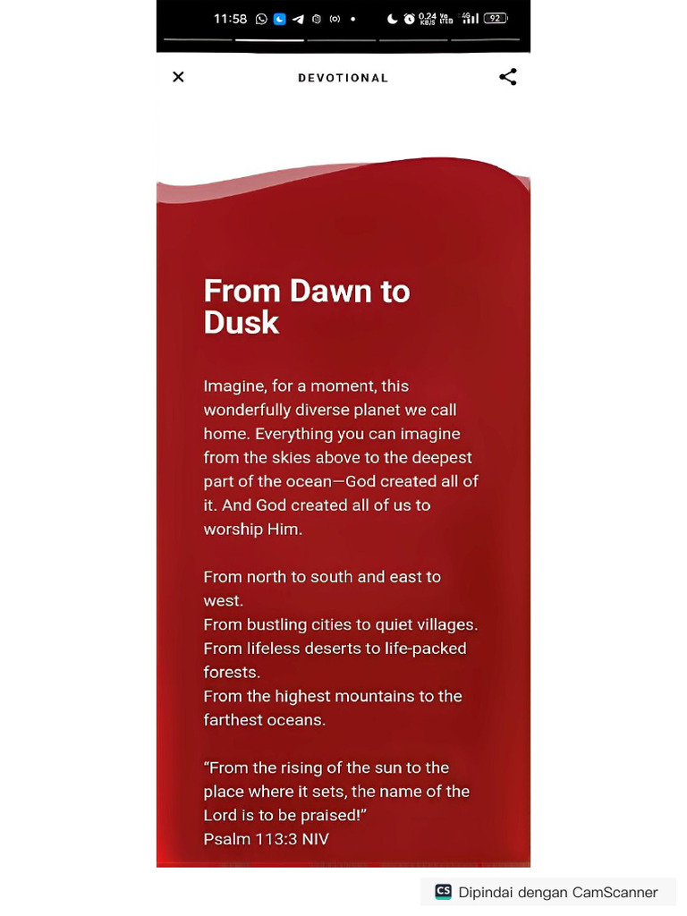 From Dawn To Dusk | PDF