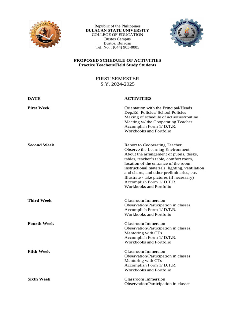 Proposed Activities | PDF