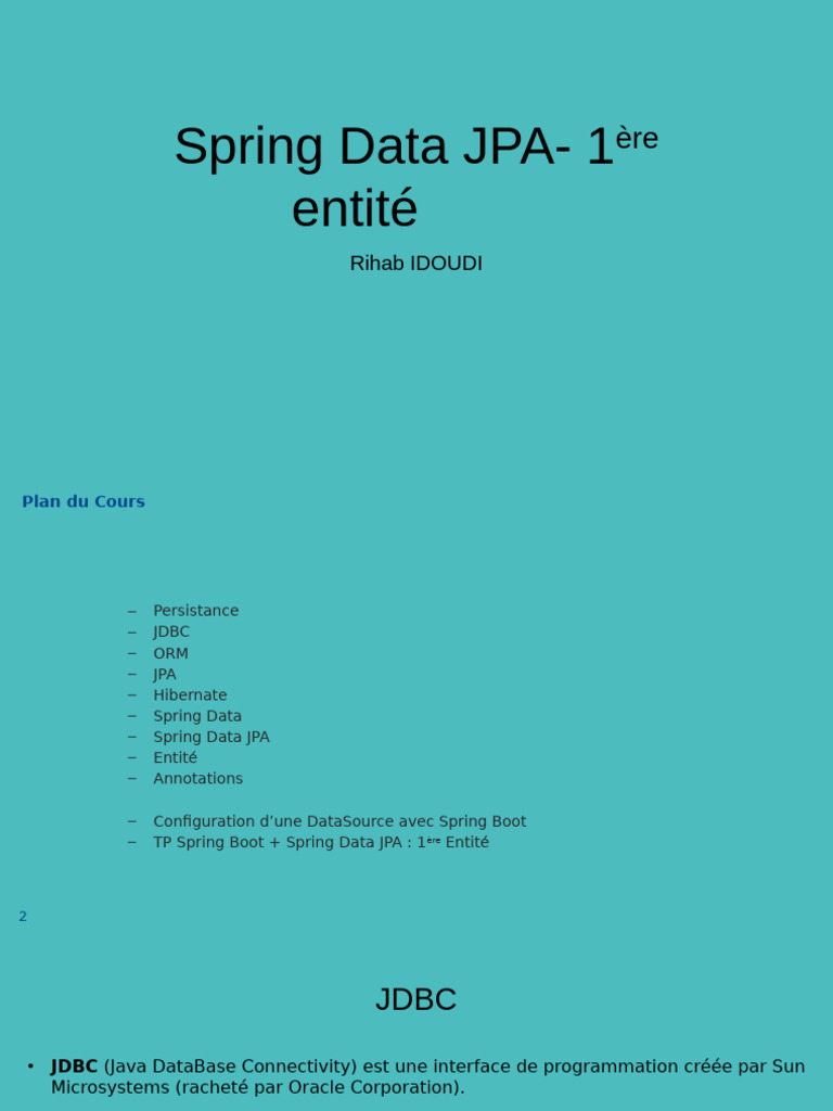 4-Spring Data JPA Première Entité | PDF