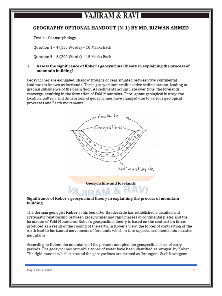 Test 1 – Geomorphology | PDF