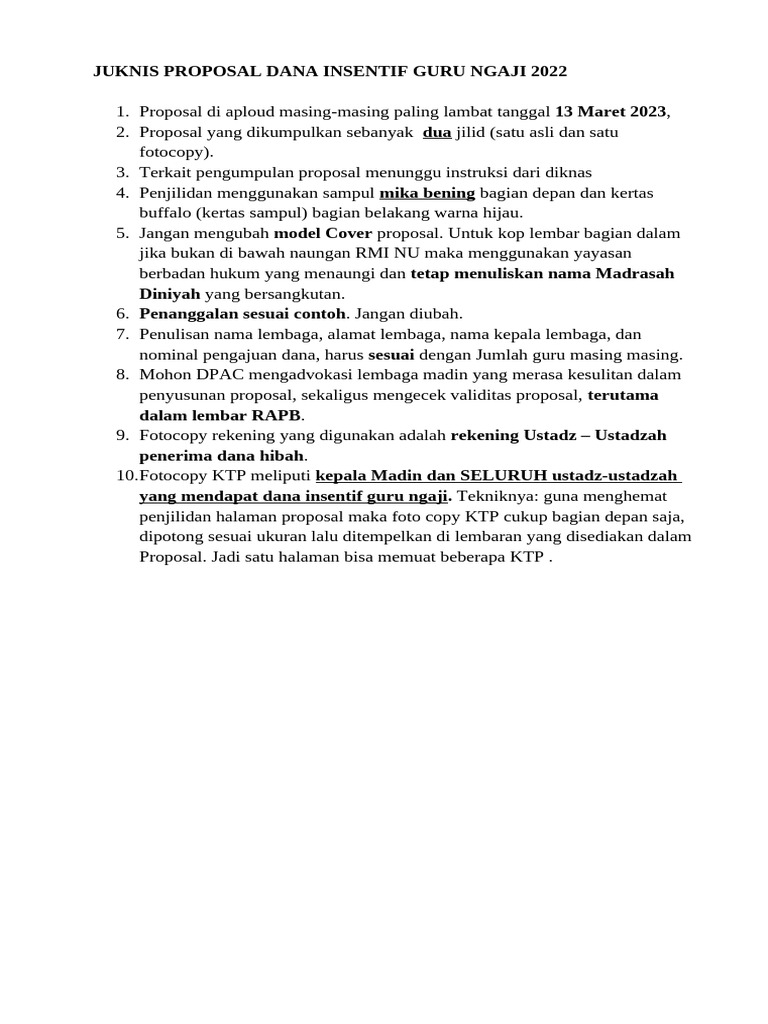 2024 - Proposal Guru Ngaji | PDF