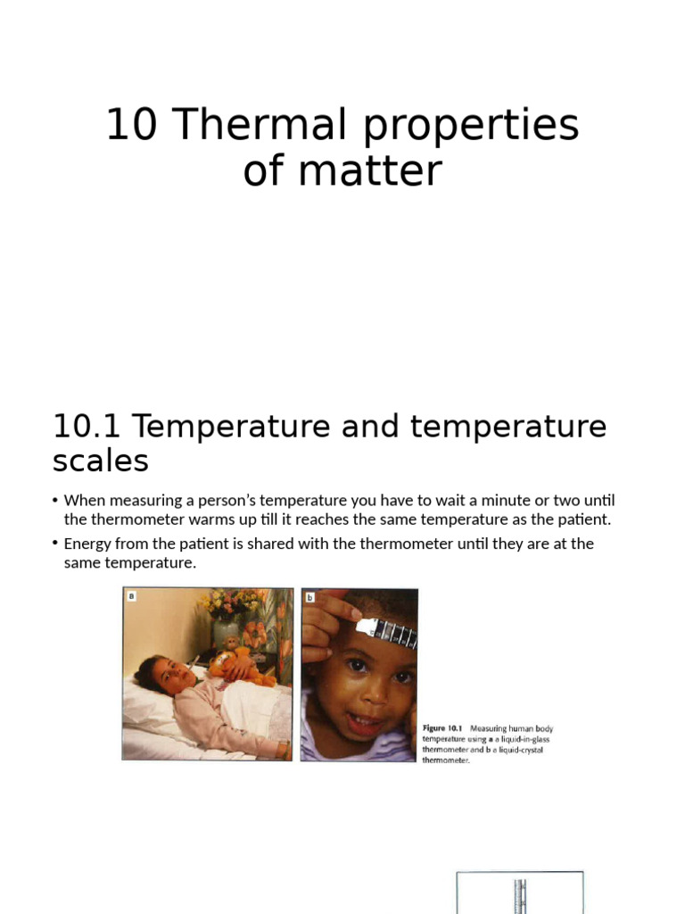 10 Thermal Properties of Matter | PDF | Thermometer | Temperature
