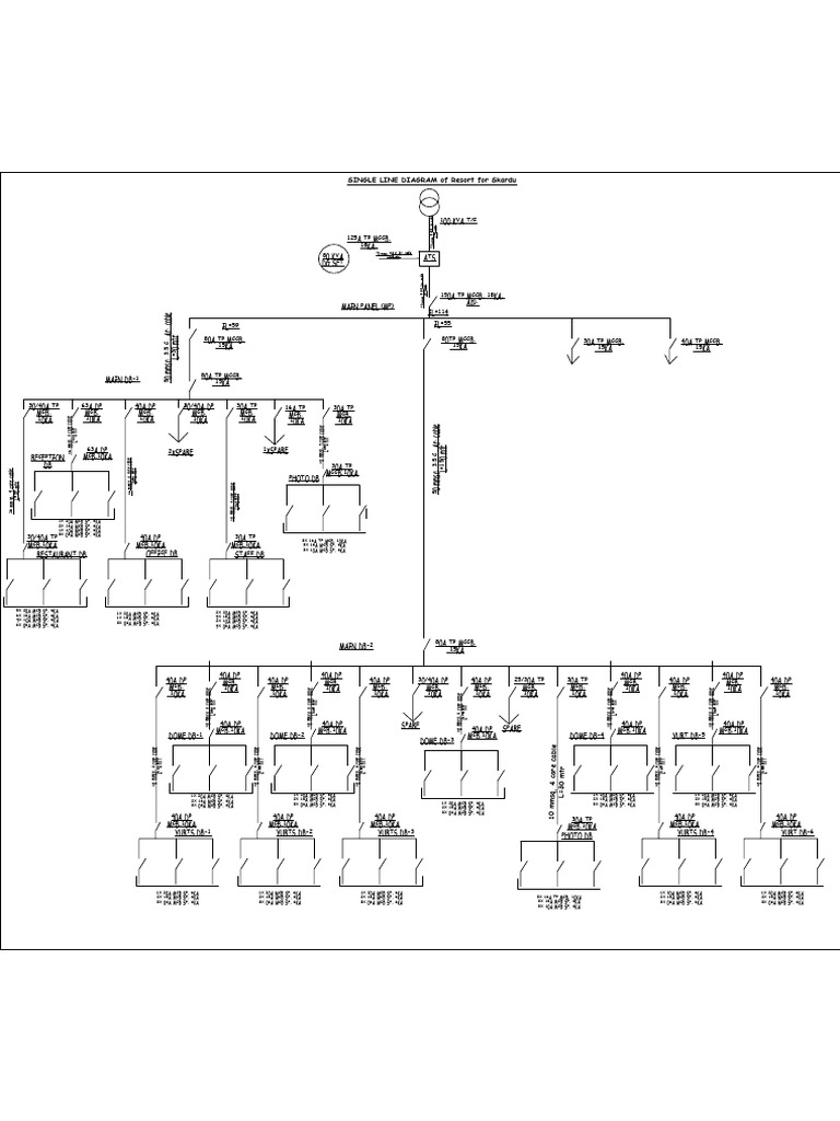 Single Line Diagram of Resort | PDF