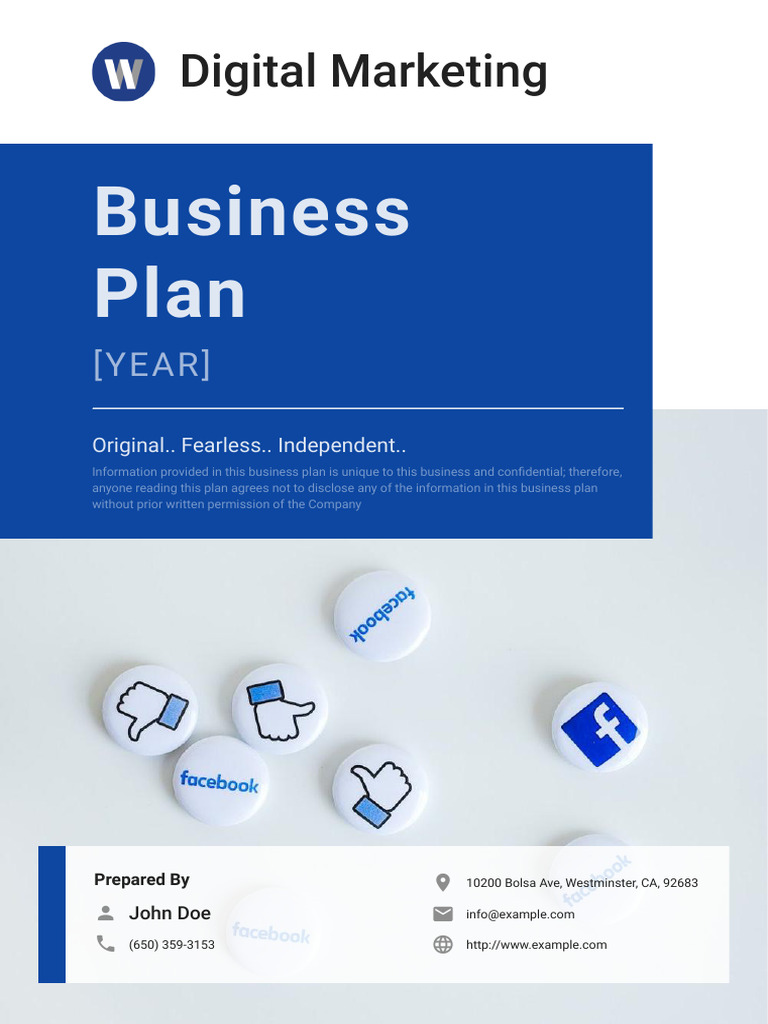 Digital Marketing Agency Business Plan Example | PDF | Digital ...