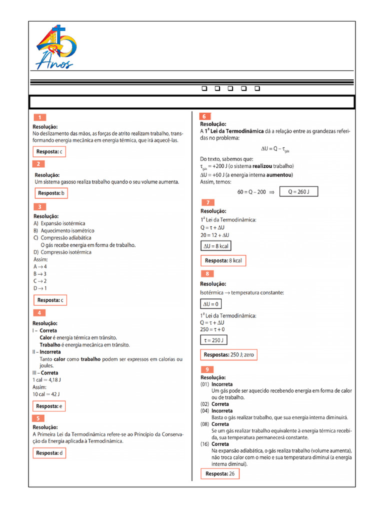 Lista Revisao 2 Anos Av1 GABARITO | PDF