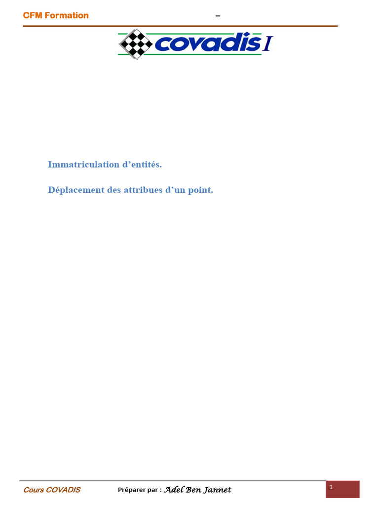 Prog Formation COVADIS I | PDF