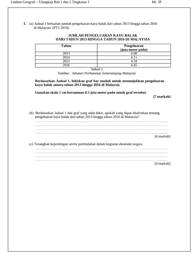Latihan Geo Bab 1-2 | PDF